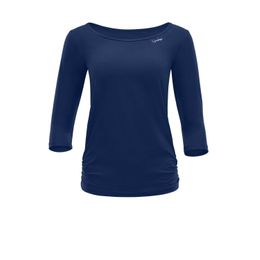 3/4-Arm-Shirt WINSHAPE "AET139LS", Damen, Gr. S, dunkelblau, 85% Polyester, 15% Elasthan, R&uuml;ckenausschnitt, Shirts 3/4-Arm-Shirt, Functional Light and Soft