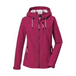 G.I.G.A. by Killtec Softshelljacke "GS 111 WMN SFTSHLL JCKT", Damen, Gr. 40, himbeere, Oberseite: 100% Polyester;R&uuml;ckseite: 100% Polyester;Futter: 100% Polyester, G.I.G.A. DX BY KILLTEC, Jacken Softshelljacke, Atmungsaktive, wasserabweisende Damenjacke mit verstellbarer Kapuze