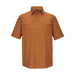 Funktionshemd Killtec "KOS 63 MN WVN SHRT", Herren, Gr. L, Normalgr&ouml;&szlig;en, dunkelbraun, Obermaterial: 100% Polyester;Futter: 100% Polyester, Hemden, Schnelltrocknendes Herrenhemd mit Kentkragen und Brusttaschen