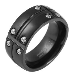 Adelia&acute;s Fingerring ADELIA&acute;S "Herren Ring aus Edelstahl" Gr. 68, schwarz, Fingerringe, Herren, 68, Edelstahl, Fingerring
