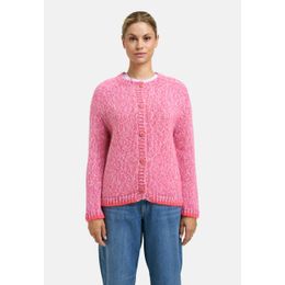 Smith & Soul Cardigan SMITH & SOUL, Damen, Gr. L, lavender, Material: 40% Polyacryl, 30% Mohair, 30% Polyamid, meliert, regular fit normal, hoch geschlossener Ausschnitt, eingesetzt Rippb&uuml;ndchen, Strickjacken