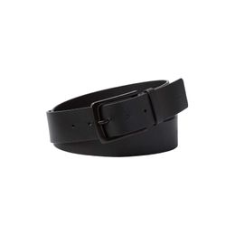 Lederg&uuml;rtel Calvin Klein "CASUAL PIN BUCKLE SMOOTH 40MM FI", Herren, Gr. 100, schwarz, matte schwarz, Web, Rindsleder, unifarben, G&uuml;rtel Lederg&uuml;rtel, Gr&ouml;&szlig;enverstellbar mit Metallschlie&szlig;e