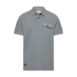 Poloshirt Camel Active, Herren, Gr. XL, stormy blau, Piqu&eacute;, Obermaterial: 100% Baumwolle, unifarben, normal h&uuml;ftbedeckend, Rundhals, B&uuml;ndchen, Shirts, mit Brusttasche