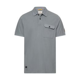 Poloshirt Camel Active, Herren, Gr. XL, stormy blau, Piqu&eacute;, Obermaterial: 100% Baumwolle, unifarben, normal h&uuml;ftbedeckend, Rundhals, B&uuml;ndchen, Shirts, mit Brusttasche