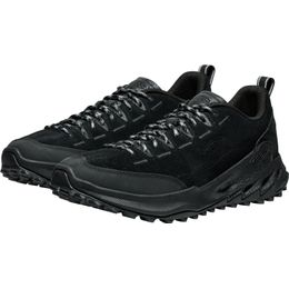 Sneaker Keen "JASPER ZIONIC", Herren, Gr. 43, schwarz, alloy, Leder, Synthetik, Schuhe Sneaker, aus Leder, atmungsaktiv