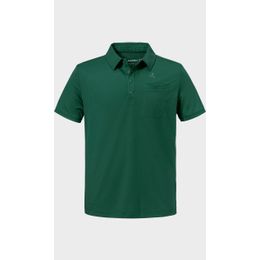 Sch&ouml;ffel Poloshirt SCH&Ouml;FFEL "Polo Shirt Ramseck M", Herren, Gr. 48, 6995, gr&uuml;n, Oberstoff: 77% Polyester, 18% Lyocell, 5% Elasthan, V-Ausschnitt, Shirts