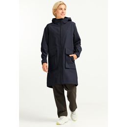 Funktionsmantel Jack Wolfskin "NABUR 2L COAT W", Damen, Gr. XXL (48), schwarznavy, Obermaterial: 100% POLYAMID. Futter: 100% POLYESTER, M&auml;ntel