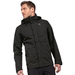 Sch&ouml;ffel Regenjacke SCH&Ouml;FFEL "Jacket Gmund M", Herren, Gr. 50, schwarz, Obermaterial: 100% Polyester. Futter: 100% Polyester, normal, Jacken Regenjacke, winddicht, wasserabweisend, atmungsaktiv, mit hohem Stehkragen