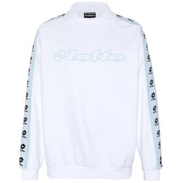Sweatshirt Lotto, Herren, Gr. S (44/46), wei&szlig;, 80% Baumwolle, 20% Polyester, mehrfarbig, Rundhals, mit &Auml;rmelbesatz Rippb&uuml;ndchen, Sweatshirts Sweatshirt, im Retrodesign (Calcio '93)