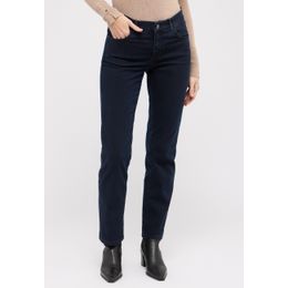 High-waist-Jeans Angels "DOLLY", Damen, Gr. 38, L&auml;nge 30, blau (blau blau), Denim/Jeans, Obermaterial: 78% Baumwolle, 21% Polyester, 1% Elasthan, unifarben, straight fit lang, Jeans High-Waist-Jeans, im klassichen 5-Pocket-Stil