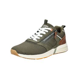 Sneaker Dockers by Gerli "Dockers by Gerli Sneaker Lederimitat", Herren, Gr. 49, khaki, Lederimitat, Schuhe Sneaker