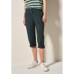 3/4-Hose Cecil, Damen, Gr. 26, L&auml;nge 22, gr&uuml;n (slate khaki), Web, 98% Baumwolle, 2% Elasthan, unifarben, comfort fit 3/4-L&auml;nge, Hosen, aus Baumwolle mit Stretchanteil