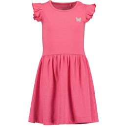 Jerseykleid Blue Seven, M&auml;dchen, Gr. 104, N-Gr, pink, Jersey, Obermaterial: 100% Baumwolle, bedruckt, unifarben, Basic knieumspielend, Rundhals, Fl&uuml;gel&auml;rmel, Kleider Jerseykleid