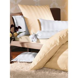 Bettw&auml;sche Dormisette Gr. 1, beige (champagner), B/L: 135cm x 200cm, Mako-Damast, B/L: 80cm x 80cm, 1 Stk., Mako-Damast, 100% Baumwolle, Bettw&auml;sche, Bettw&auml;sche