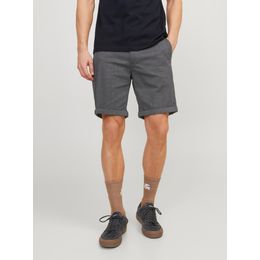 Jack & Jones Chinoshorts JACK & JONES "JPSTFURY JJSHORTS ANA SN", Herren, Gr. M, N-Gr, blau (faded denim), Web, Obermaterial: 98% Baumwolle, 2% Elasthan, unifarben, regular fit kniefrei, Hosen Chinoshorts, mit Taschen