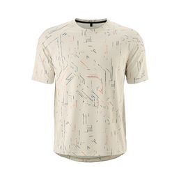 Radtrikot Gonso "Trail Jersey M", Herren, Gr. L, grau (hellgrau), 88% Polyester (recycelt), 12% Elasthan, Rundhals, Trikots, Herren Fahrradtrikot kurzarm, l&auml;ssiges MTB-Shirt, Quick-Dry, Loose fit