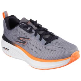 Sneaker Skechers "GO RUN ELEVATE 2.0-FLUID MOTION", Herren, Gr. 42, grau (grau, orange), Textil, kontrastfarbene Details, Schuhe Sneaker, Sportschuh mit d&auml;mpfender Ultra Light Cushioning