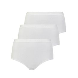 Taillenslip Nina von C. "3er Pack Damen Taillenslip Slipboutique", Damen, Gr. 38, wei&szlig;, Obermaterial: 100% Baumwolle CO., Unterhosen Taillenslip
