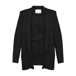 Jackenblazer Only CARMAKOMA "CARPOPTRASH-ELLY LIFE L/S BLAZER TLR", Damen, Gr. 54, schwarz, Web, Obermaterial: 63% Viskose, 32% Nylon, 5% Elasthan, unifarben, regular fit normal, Blazer