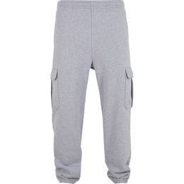 Jogginghose Urban Classics "Urban Classics 90&lsquo;s Cargo Sweatpants", Herren, Gr. M, US-Gr&ouml;&szlig;en, erdgrau, 80% Baumwolle, 20% Polyester, unifarben, relaxed fit, Hosen Jogginghose
