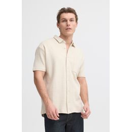 Kurzarmhemd Blend "BHFILLIP SHIRT", Herren, Gr. S, N-Gr, oyster gray, Web, Obermaterial: 100% Baumwolle, unifarben, regular fit, Hemden