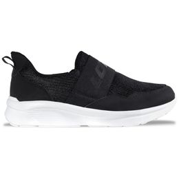 Sneaker Lotto, Herren, Gr. 37, schwarz, Kunstfaser, Synthetik, unifarben, Schuhe Sneaker, - ohne Schn&uuml;ren: einfach hineinschl&uuml;pfen