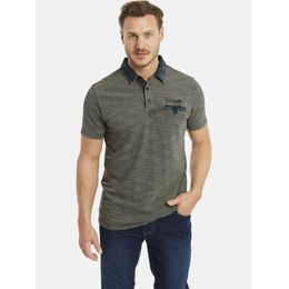 Poloshirt Jan Vanderstorm "Poloshirt CAMILLO", Herren, Gr. L, gr&uuml;n (oliv), Obermaterial: 85% Baumwolle CO. 15% Polyester COOLMAX PES(Coolmax)., Shirts
