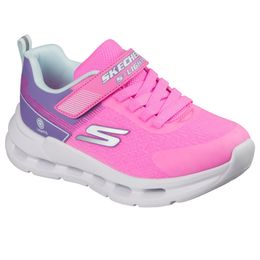 Sneaker Skechers "GLIDE-STEP LIGHTS", M&auml;dchen, Gr. 28, pink, multi, Lederimitat, Textil, kontrastfarbene Details, Schuhe Sneaker, Halbschuh mit Glide Step, Gr&ouml;&szlig;enschablone zum Download