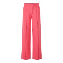 Stoffhose GOLDNER "Kurzgr&ouml;&szlig;e Jersey-Culotte VERA mit Biesen", Damen, Gr. 20, K-Gr, rot (koralle), Obermaterial: 67% Viskose CV. 27% Polyester PES. 6% Elasthan EL., Hosen Stoffhose