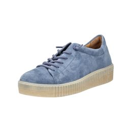Sneaker Gabor "Gabor Sneaker Veloursleder", Damen, Gr. 37, denim, Veloursleder, Schuhe Sneaker