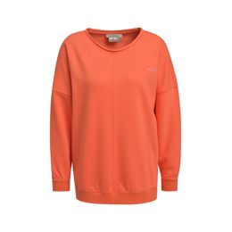 Smith & Soul Sweatshirt SMITH & SOUL, Damen, Gr. L, mandarin rot, Sweatware, Obermaterial: 70% Baumwolle, 20% Modal, 10% Polyester, bedruckt, oversize h&uuml;ftbedeckend, Rundhals, angesetztes B&uuml;ndchen, Sweatshirts Sweatshirt, im Oversized Fit, Print