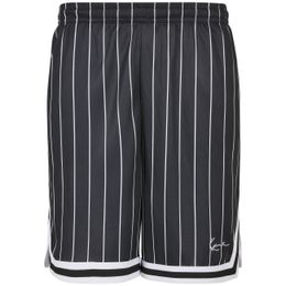 Shorts Karl Kani "Karl Kani Herren", Herren, Gr. XS, US-Gr&ouml;&szlig;en, schwarz, 100% Polyester, gestreift, loose fit, Hosen Shorts