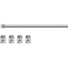 Vitragenstange GOOD LIFE "Kugel" Gr. 1, grau (nickelfarben), &Oslash;:7mm, Kunststoff, Metall, Gardinenstangen