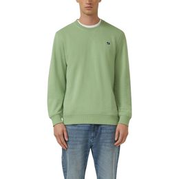 Sweatshirt s.Oliver, Herren, Gr. 3XL, gr&uuml;n, Sweatware, Obermaterial: 70% Baumwolle, 30% Polyester, unifarben, regular fit taillenbedeckt, Rundhals, Rippb&uuml;ndchen, Sweatshirts Sweatshirt, mit Logo Stickerei