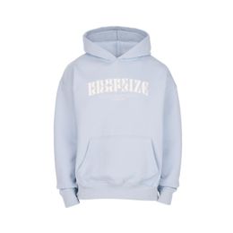 Kapuzenpullover DROPSIZE "Dropsize SUCCESS GLITCH HOODIE", Herren, Gr. L, baby blau, 70% Baumwolle, 30% Polyester, mehrfarbig, oversize, ohne Ausschnitt, Pullover Kapuzenpullover