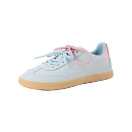 Sneaker Tamaris "Tamaris Sneaker Veloursleder/Synthetik", Damen, Gr. 37, hellblau, Synthetik, Veloursleder, Schuhe Sneaker