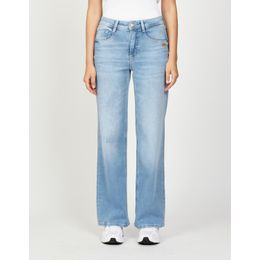 Weite Jeans Gang "Gang Jeans Wide Fit 94AMELIE WIDE", Damen, Gr. 26, blau, Denim/Jeans, 79% Baumwolle, 19% Polyester, 2% Elasthan, Jeans