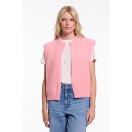 Rino & Pelle Kurzweste RINO & PELLE "ELONA", Damen, Gr. XL (42), cotton candy, Boucl&eacute;, Obermaterial: 63% Polyamid, 24% Polyester, 13% Viskose, regular fit taillenbedeckt, Westen, mit B&uuml;ndchen