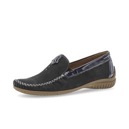 Mokassin Gabor "Mokassin", Damen, Gr. 40, blau, Schuhe Mokassin
