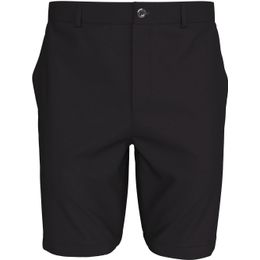 Shorts Calvin Klein "9 IN SLIM REFINED COTTON STRECH", Herren, Gr. 32, N-Gr, schwarz, Web, Obermaterial: 90% Baumwolle, 8% Elastomultiester, 2% Elasthan, unifarben, slim fit kurz, Hosen Shorts, Slim fit mit Eingrifftaschen