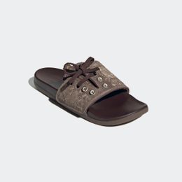 Badesandale adidas Sportswear "ADILETTE COMFORT BADESCHLAPPEN", Herren, Gr. 47, earth strata, warm sandstone, shadow braun, Leder, Schuhe, Wiesn, Oktoberfest, FC Bayern M&uuml;nchen