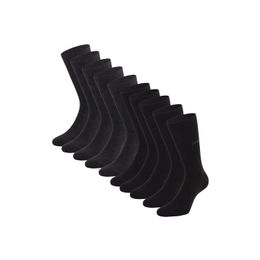 Kurzsocken Cinque "Socken Business 10P 10er Pack", Herren, Gr. 43-46, bunt (schwarz, anthrazit), Obermaterial: 80% Baumwolle CO. 16% Polyamid PA. 4% Elasthan EL., Socken