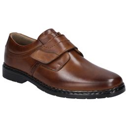 Klettschuh Josef Seibel "Alastair 16", Herren, Gr. 45, braun (cognac), Leder, Schuhe Klettschuh, in komfortabler Schuhweite K (extraweit)