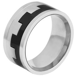 Adelia&acute;s Fingerring ADELIA&acute;S "Herren Ring aus Edelstahl" Gr. 60, schwarz, Fingerringe, Herren, 60, Edelstahl, Fingerring