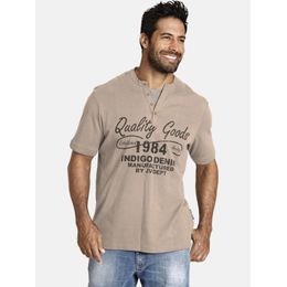 T-Shirt Jan Vanderstorm "T-Shirt NANTE", Herren, Gr. 7XL, beige, Obermaterial: 100% Baumwolle CO., comfort fit normal, Rundhals, Shirts T-Shirt