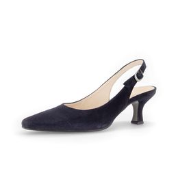Slingpumps Gabor "Slingpumps", Damen, Gr. 41, blau, Schuhe Slingpumps