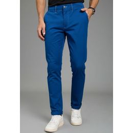 Chinohose Kangaroos, Herren, Gr. 36, L&auml;nge 32, blau, Web, Obermaterial: 98% Baumwolle, 2% Elasthan, regular fit lang, Hosen Chinohose, gerade geschnitten, elastisches Material