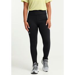 Funktionstights Jack Wolfskin "WILDSTRIDE TIGHTS W", Damen, Gr. XXL (48), Normalgr&ouml;&szlig;en, schwarz, Obermaterial: 73% POLYAMID, 27% ELASTHAN, Hosen