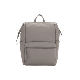 Rucksack Tamaris "Rucksack TAS Kelda", Damen, Gr. B/H/T: 32cm x 41cm x 12cm, grau (taupe 900), Obermaterial: 60% Polyurethan PU. 40% Polyester PES., Rucks&auml;cke Rucksack