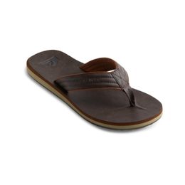 Sandale Quiksilver "Carver Nubuck", Herren, Gr. 7(40), braun (demitasse, solid), Obermaterial: Synthetikmaterial / Futter: Textil / Au&szlig;ensohle: Gummi, Schuhe Sandale